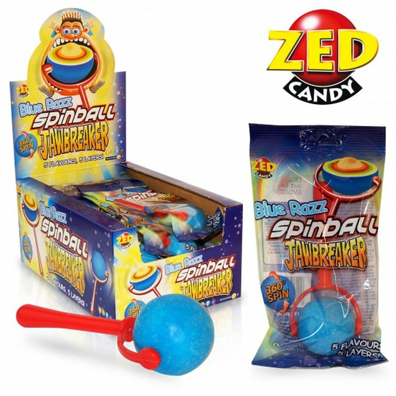 Razz Spin Balls Blue x 12 – Horse Torque & Lollies