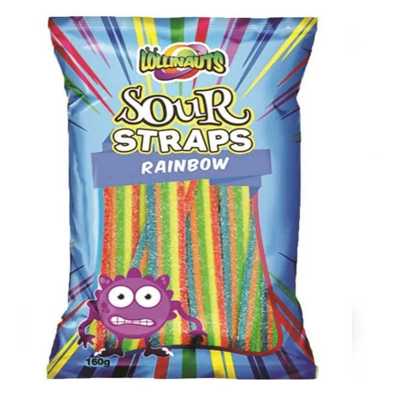 Sour Straps Rainbow 160g x 12 – Horse Torque & Lollies