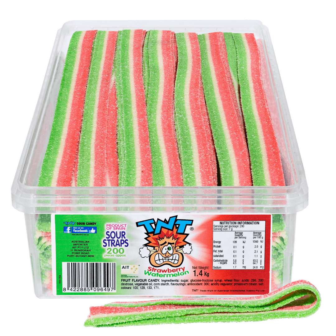 TNT Sour Straps 200 Pcs – Horse Torque & Lollies