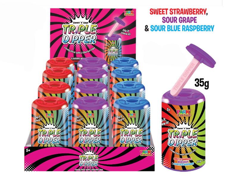 Triple Dipper Sweet & Sour Soda Can 35g x 12 – Horse Torque & Lollies